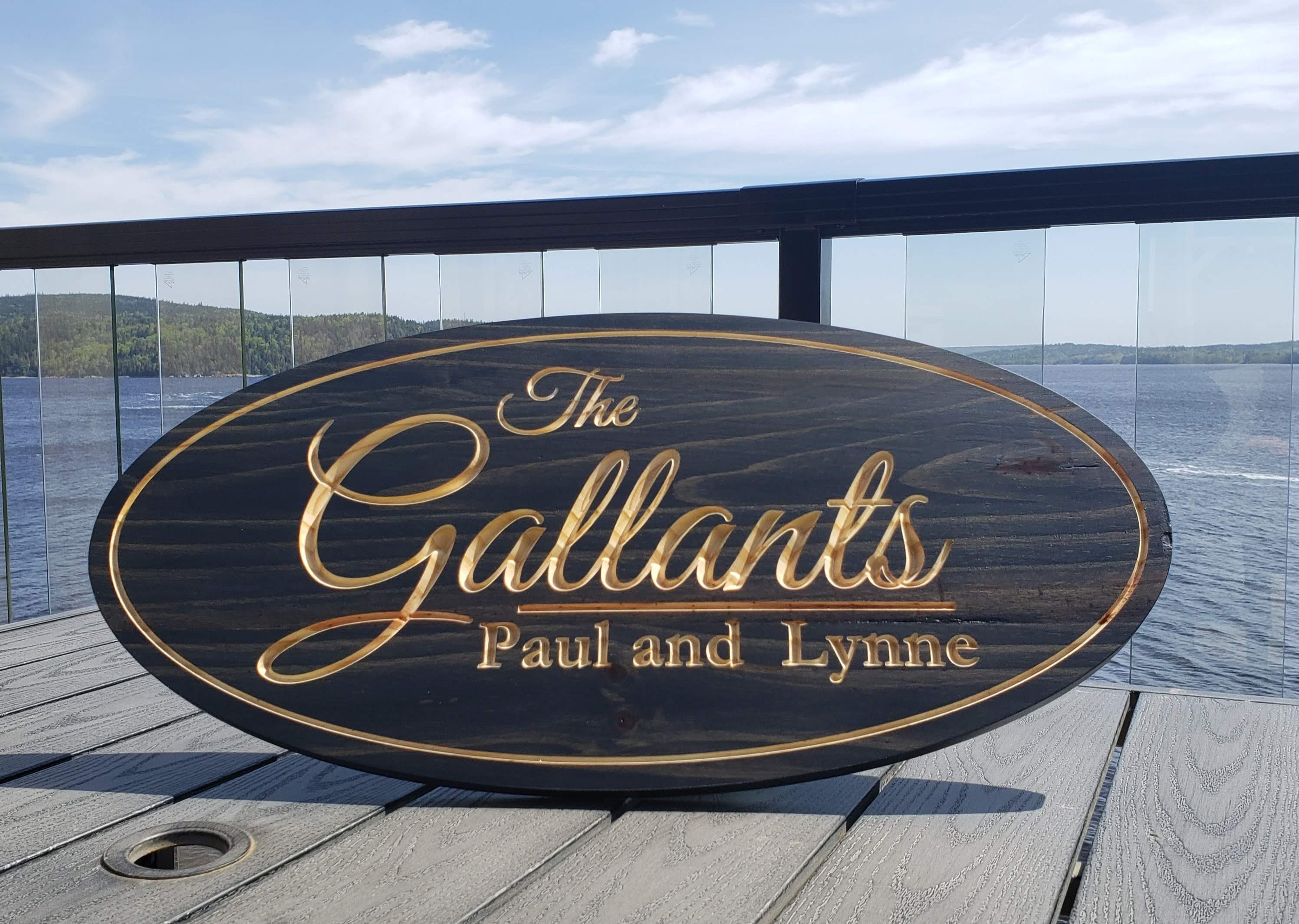 Wooden Engraved Oval Sign – Riverside Creations NB